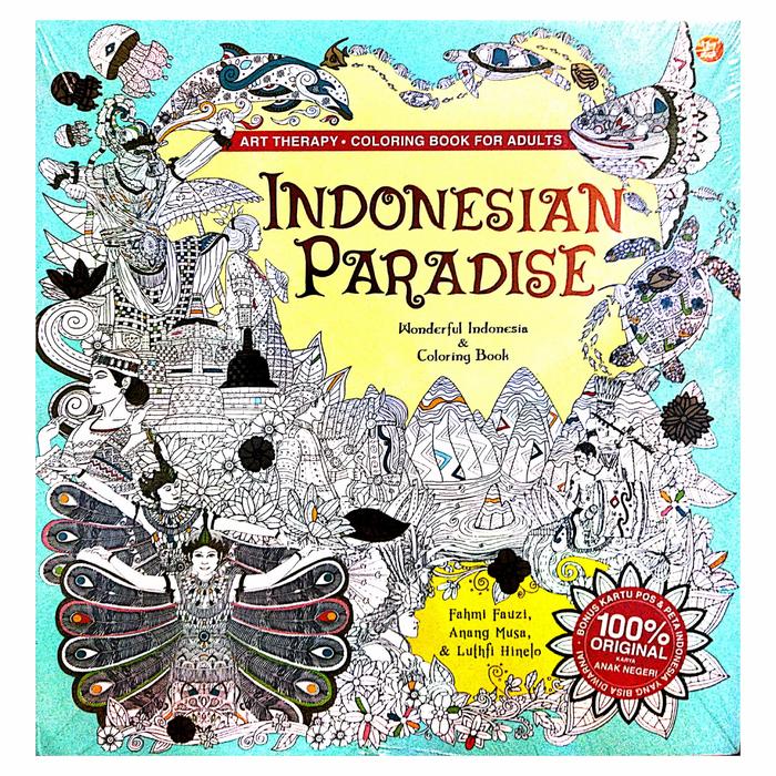 Jual Indonesian Paradise Art Therapy Coloring Book - Kota Surabaya ...