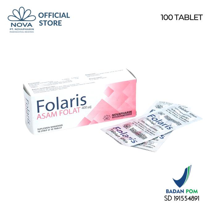 Jual FOLARIS 400 mcg / ASAM FOLAT 400 mcg NOVAPHARIN - Kota Surabaya ...