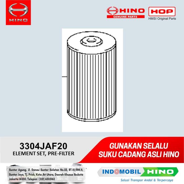 Jual ELEMENT SET, PRE-FILTER (23304JAF20) FILTER SOLAR BAWAH HINO ...