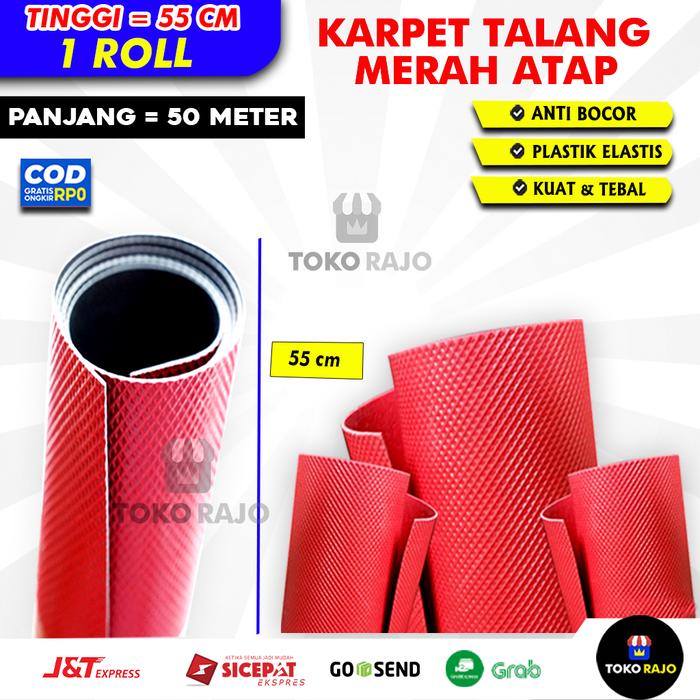 Jual ( 1 ROLL ) KARPET TALANG MERAH HITAM KARPET TALANG ATAP KARPET ...