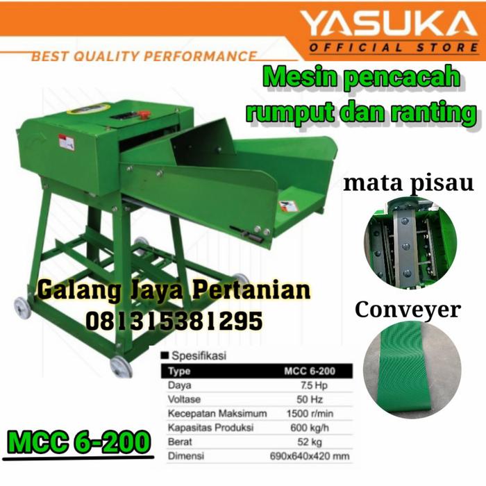 Jual Mesin pencacah rumput dan ranting Yasuka MCC 6-200 - Jakarta Barat - Galang Jaya Pertanian ...