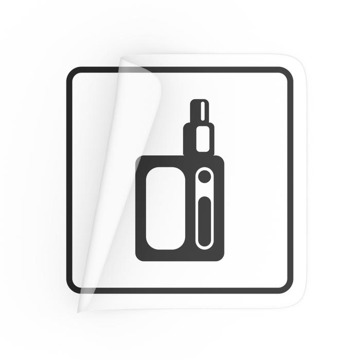 Jual vape area sign sticker - vaping allowed sign sticker - door ...