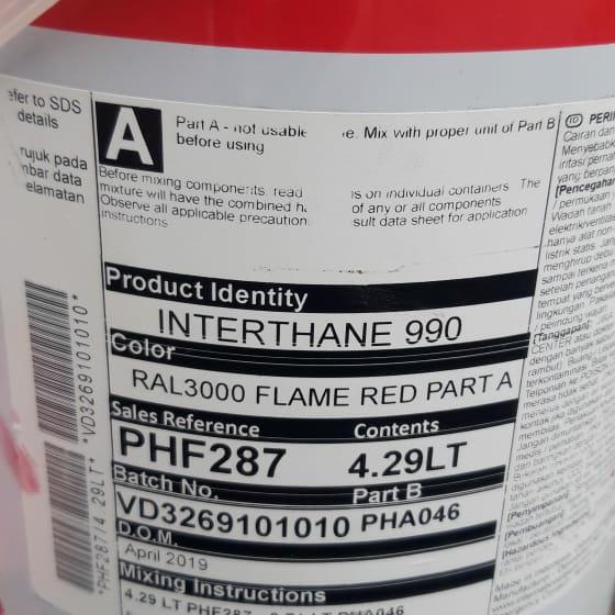 Jual International Paint - Interthane 990 RAL 3000 (Flame Red) - Kab ...