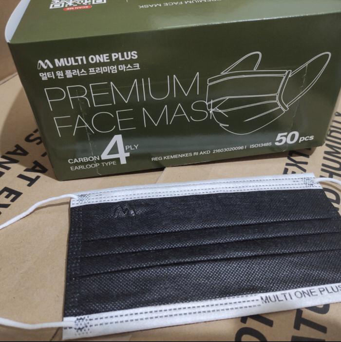 Jual Masker Medis Multi One Plus 4 Ply Carbon (50 Pcs) Di Seller Velvet ...