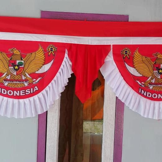 Jual bendera merah putih garuda bendera gelombang bendera rumbai ± ...