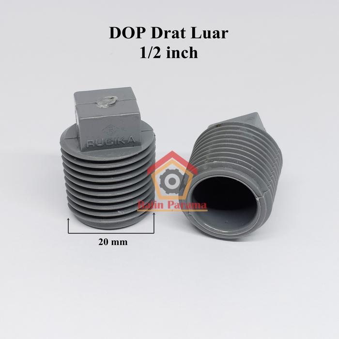 Jual Tutup DOP Sumbat Kran Pipa PVC Drat Luar Plug 1/2 inch RUCIKA ...