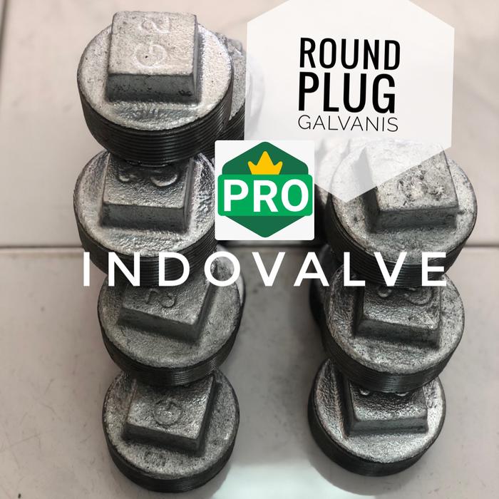 Jual Round Plug Galvanis 1/2" inch ; Plug Galvanized 1/2" inch Drat Npt ...