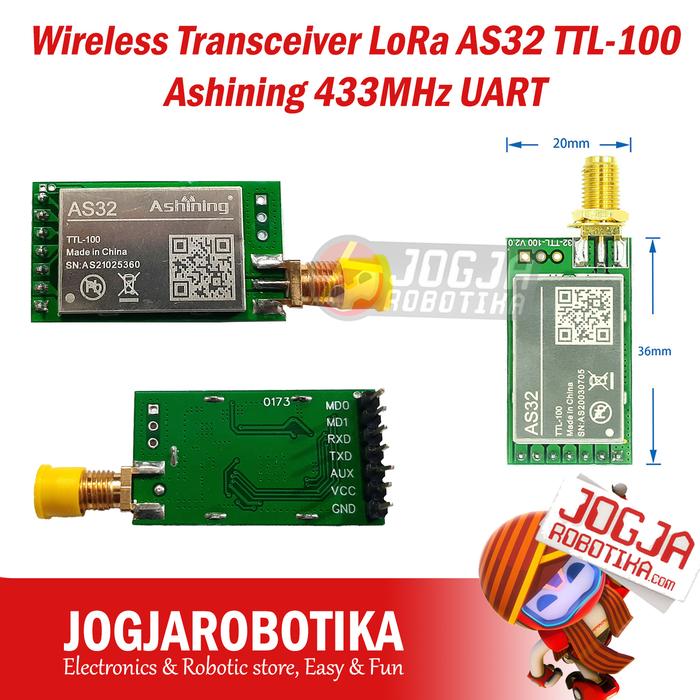 Jual Wireless Transceiver LoRa AS32 TTL-100 Ashining 433MHz UART LoRa ...