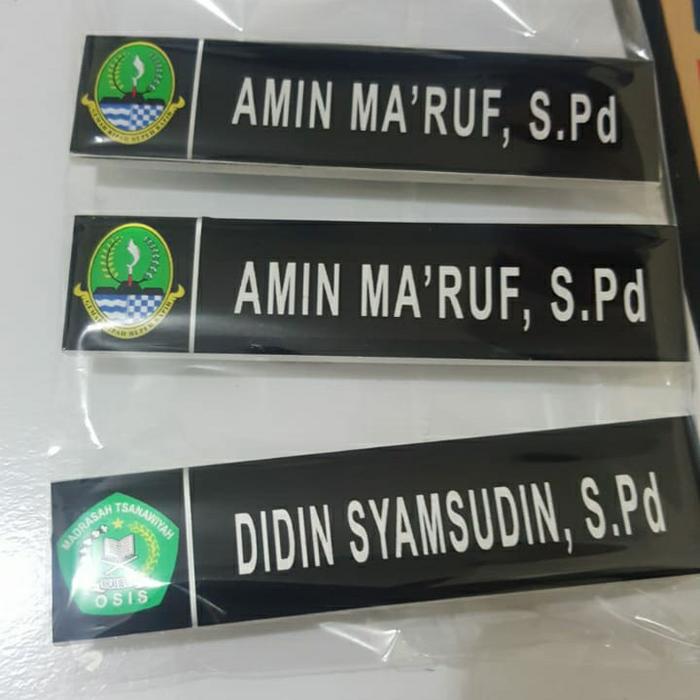 Jual Nametag / name tag / papan nama dada PNS ASN PDH akrilik peniti ...