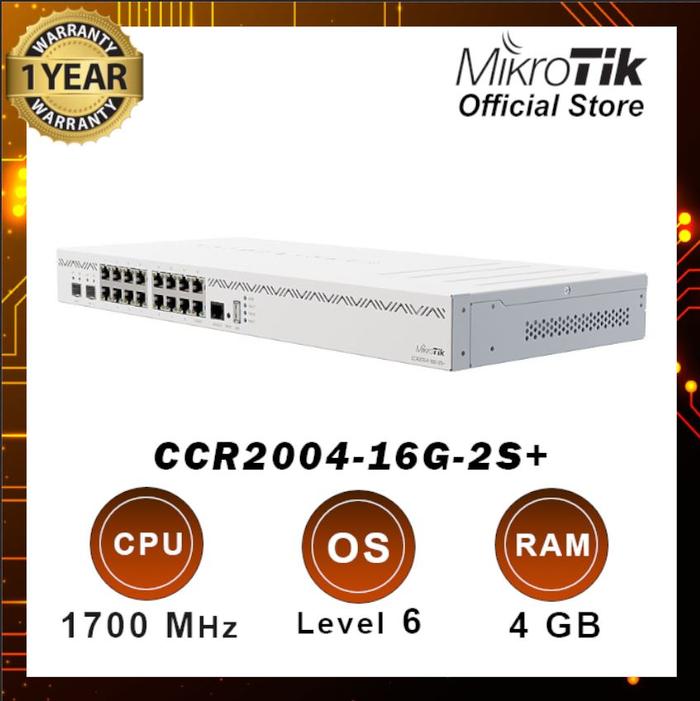 Promo MikroTik CCR2004-16G-2S+ Cloud Core Router CCR 2004 16G 2S+ Cicil ...