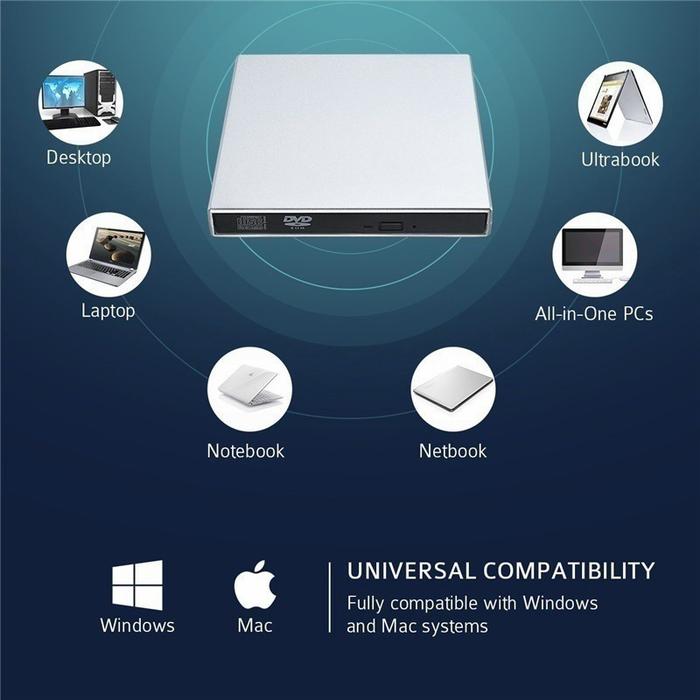 Jual Usb Dvd External Drive Cd Vcd Dvd Player Optical Drive Writer For ...