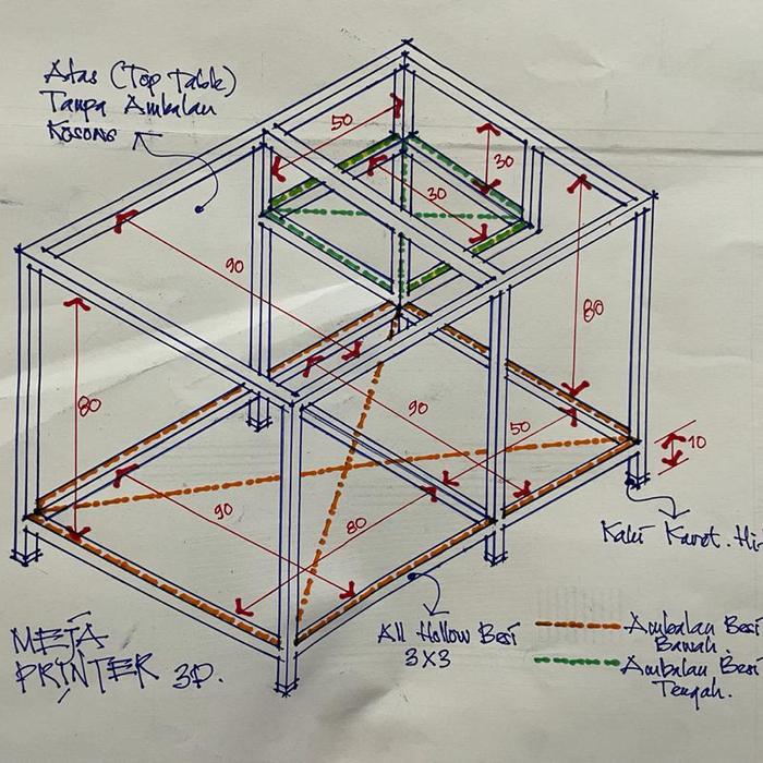 Jual Meja Besi Tatakan Mesin Printer 3D Custom - Jakarta Selatan ...