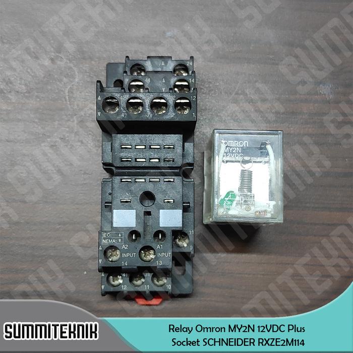 Jual Relay Omron MY2N 12VDC Plus Socket SCHNEIDER RXZE2M114 - Kota ...