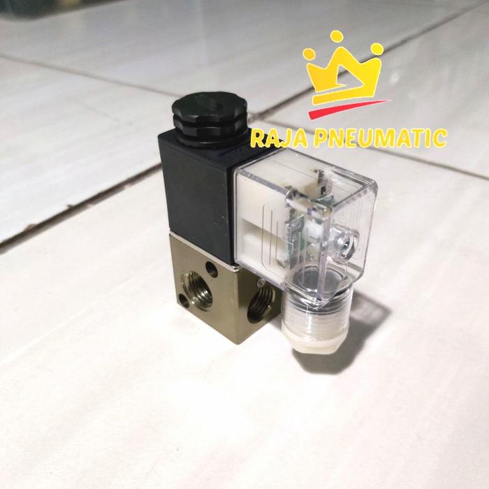 Jual SOLENOID VALVE ANGIN 3/2 WAY 3V1-08 NORMALLY CLOSED DRAT 1/4 ...