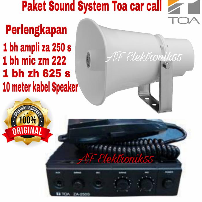 Jual Paket Sound System Toa Car Call Amplifier ZA 250 S + Horn ZH 625 S ...