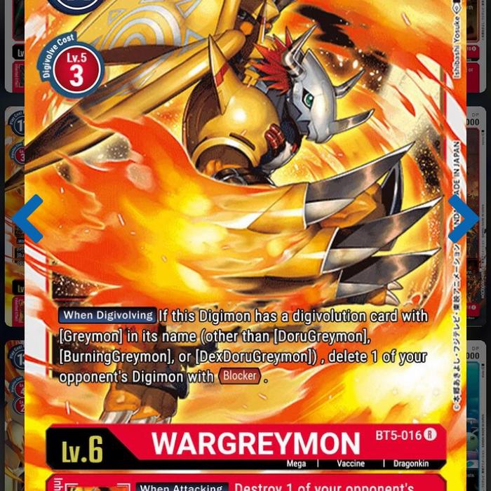 Jual Digimon Card WarGreymon BT5-016 R - Kota Pontianak - Equator Card Centre | Tokopedia