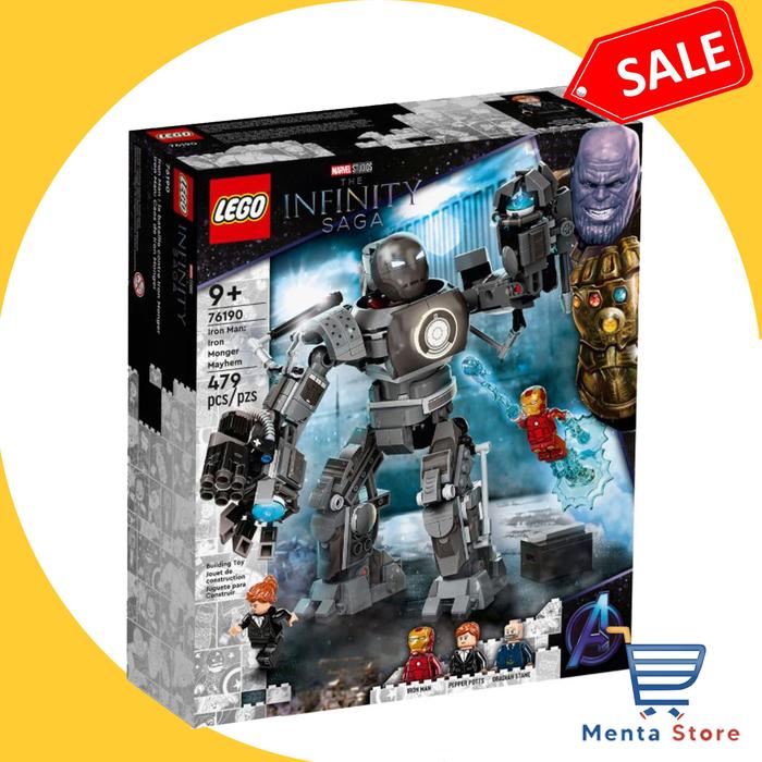 Jual LEGO Marvel 76190 Ironman Iron Monger Mayhem Avengers Infinity ...