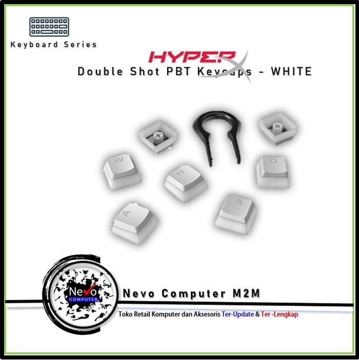 Jual HYPER X Double Shot PBT Keycaps - US White/White - Jakarta Pusat ...