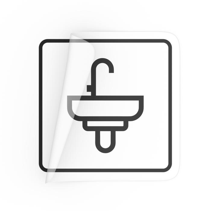 Jual wastafel area sign sticker - stiker - washtafel - wall sticker ...