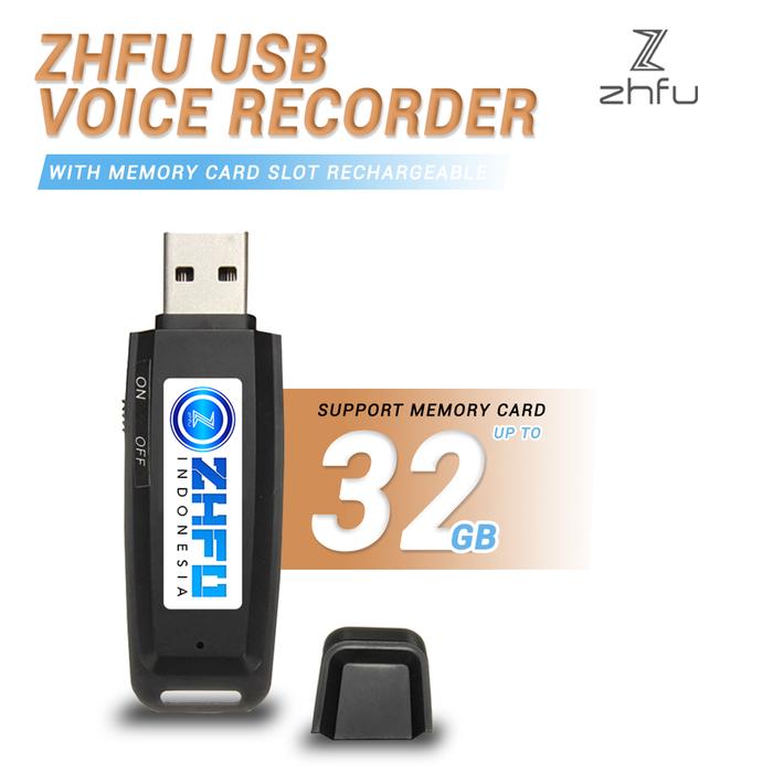 Jual Zhfu Usb Voice Recorder Memory Card Rechargeable Alat Rekam Suara ...