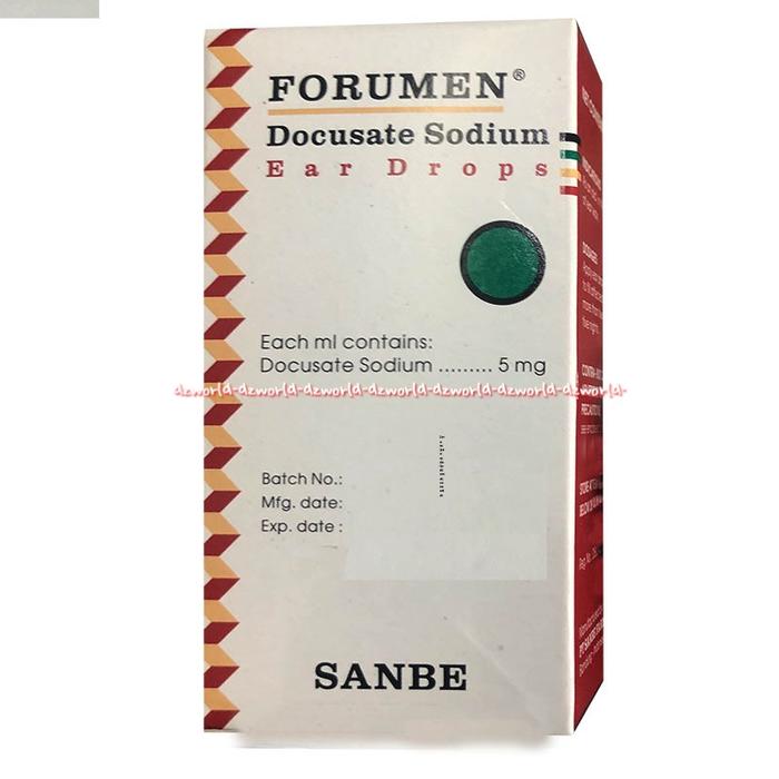 Jual Forumen Docusate Sodium Ear Drops 10ml Obat Tetes Telinga Gatal ...
