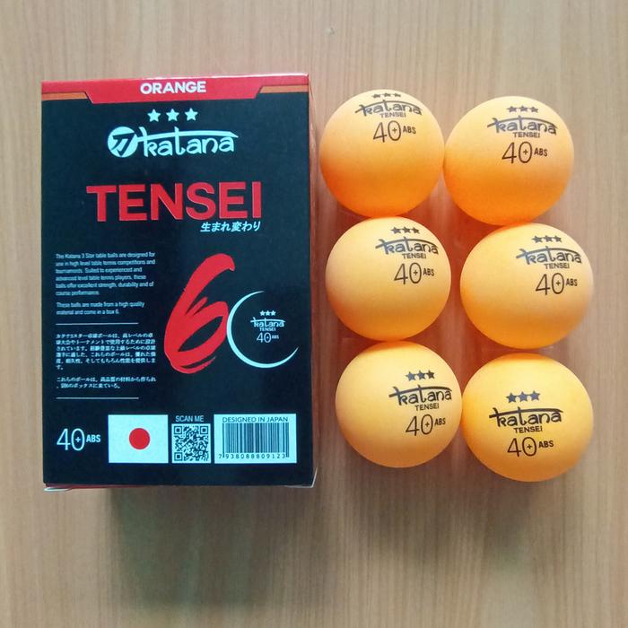 Jual BOLA PIMPONG/BOLA TENNIS MEJA KATANA TENSAI 3 STAR 40+ABS ISI 6 - Kab. Bekasi - setia ...