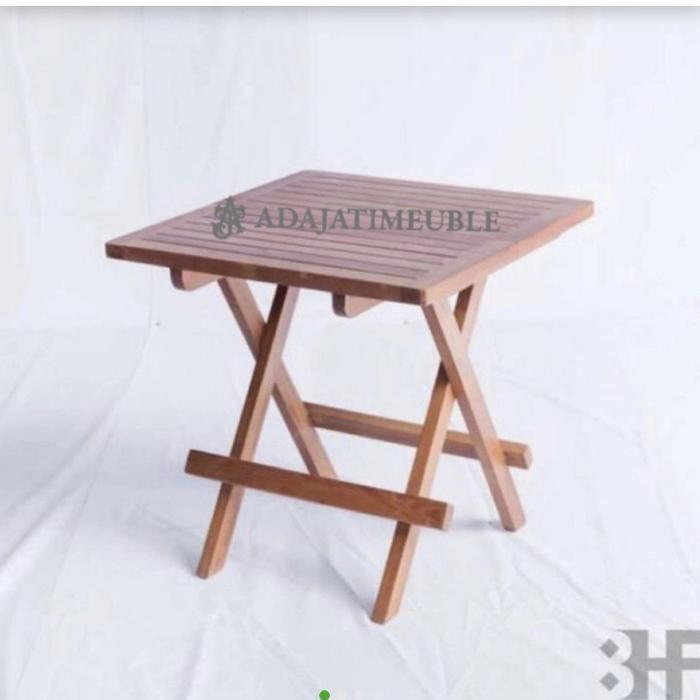 Jual Meja teras minimalis lipat portable terbuat dari kayu jati ...