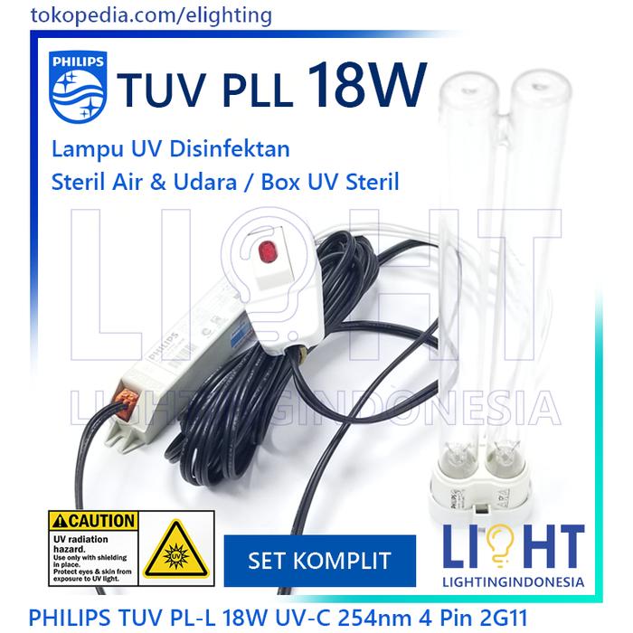 Jual SET TUV PLL UVC 18W Steril Germicidal UV PHILIPS Polandia 4 Pin GPL18 - Jakarta Barat ...