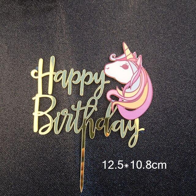 Jual Topper Kue Akrilik Birthday I UNICORN FROZEN LOL DISNEY MICKEY ...