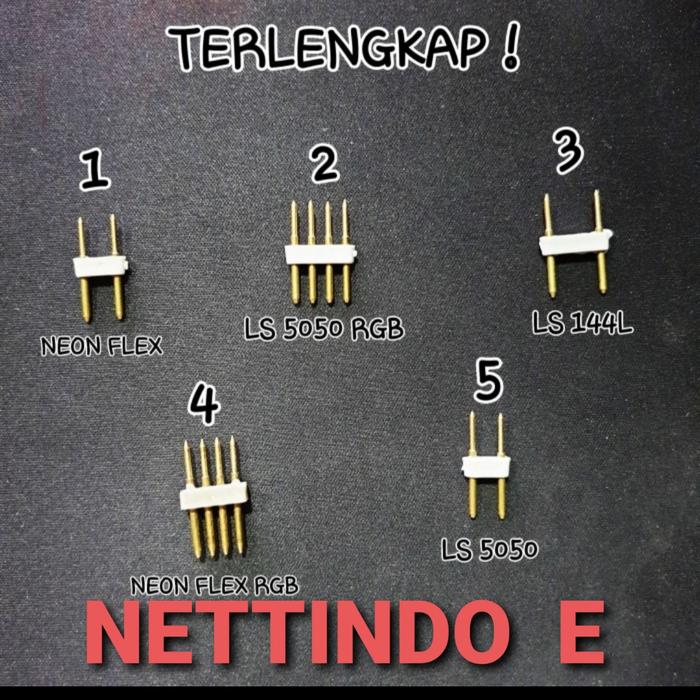 Jual jarum led strip / pin connector rgb / jarum socket neon flex - NO ...