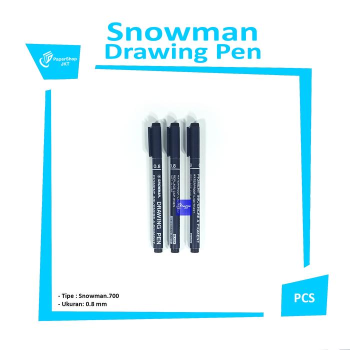 Jual Snowman - Drawing Pen 700 Hitam 0.8 - Pcs - Jakarta Utara - Paper ...