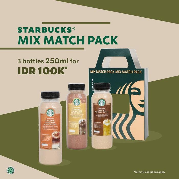 Jual Starbucks 3 Botol @250ml Mix Match Pack (Starbucks Coffee 250ml ...