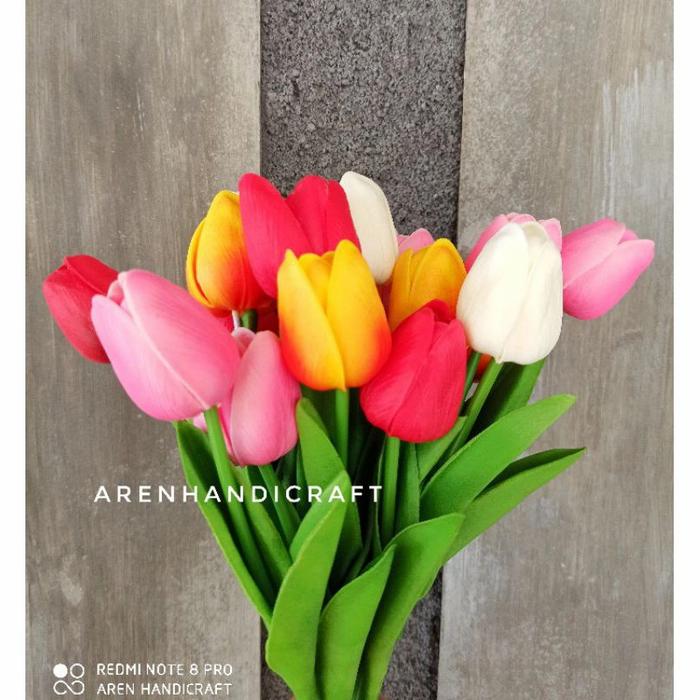 Setangkai Bunga Tulip Merah