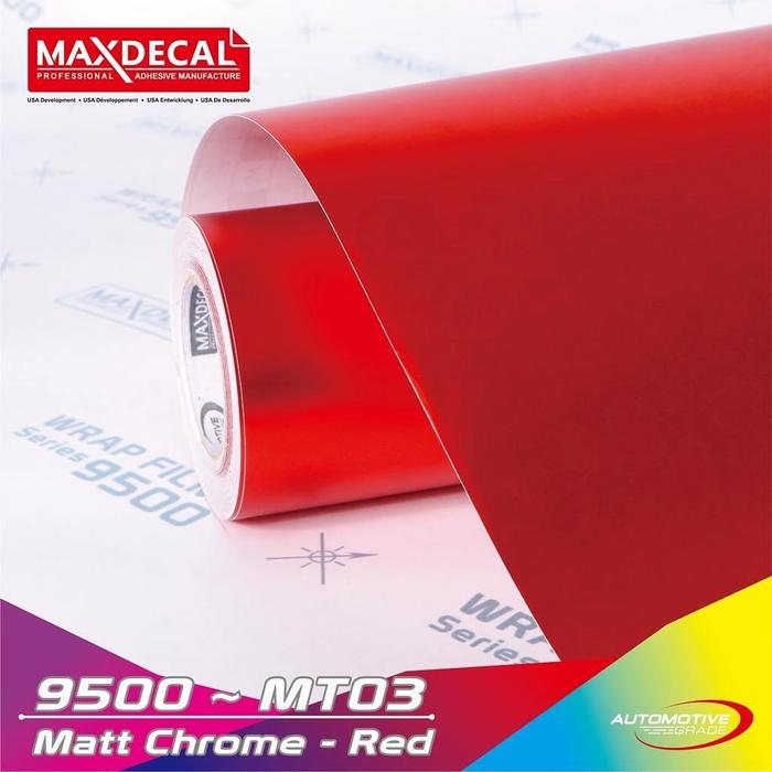Jual wrapping sticker mobil full body maxdecal satin matte chrome red ...