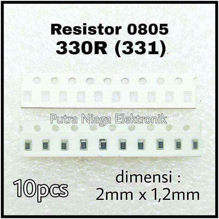 Jual (10pcs) Resistor SMD 0805 330R Tahanan 330ohm 330 ohm Marking: 331 ...
