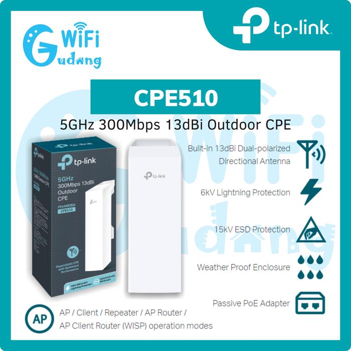 Jual TP-Link CPE510 Outdoor 5GHz 300Mbps Wireless CPE - Jakarta Pusat ...