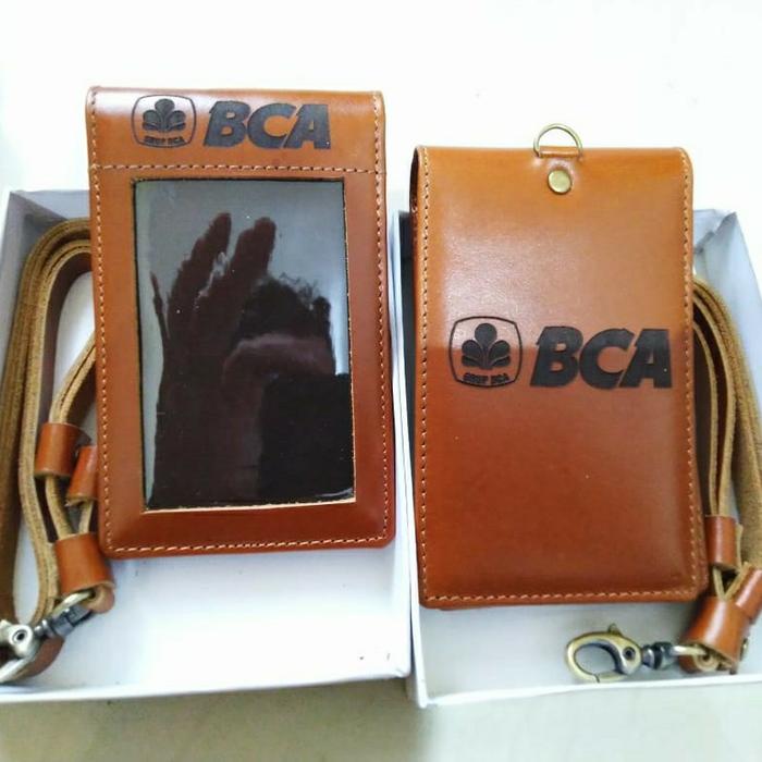 Jual id card / name tag kulit / lanyard BCA / keplek / card holder ...