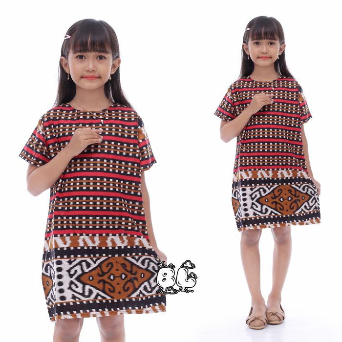 Jual Dress batik Anak usia 4 sampai 10 Tahun Motif batik bervariasi ...