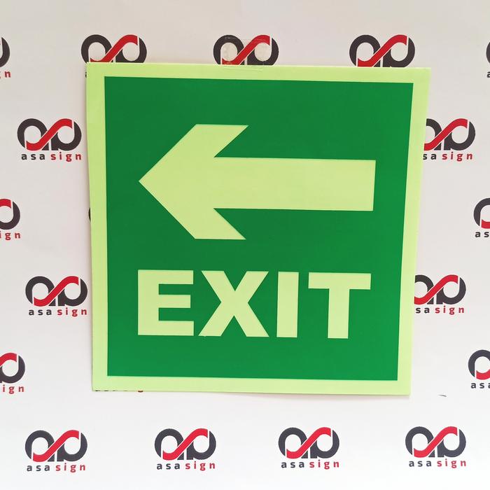 Jual IMO stiker EXIT LEFT ARROW GLOW IN THE DARK 15X15 - Kab. Sidoarjo ...