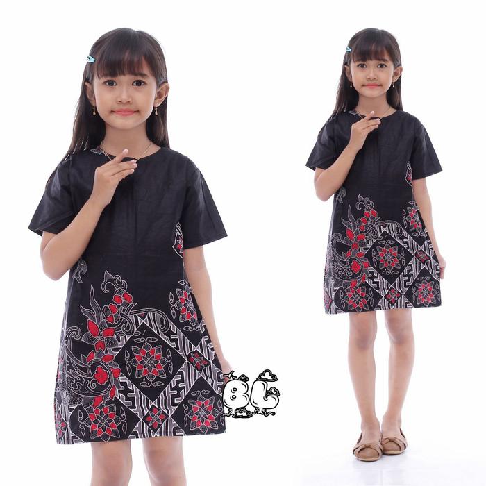 Jual Dress batik Anak usia 4 sampai 10 Tahun Motif batik bervariasi ...