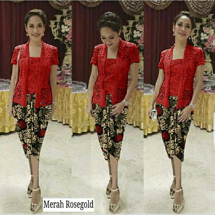 Jual set kebaya wisuda/kebaya kutu baru/remaja/kebaya modern/pagar ayu ...