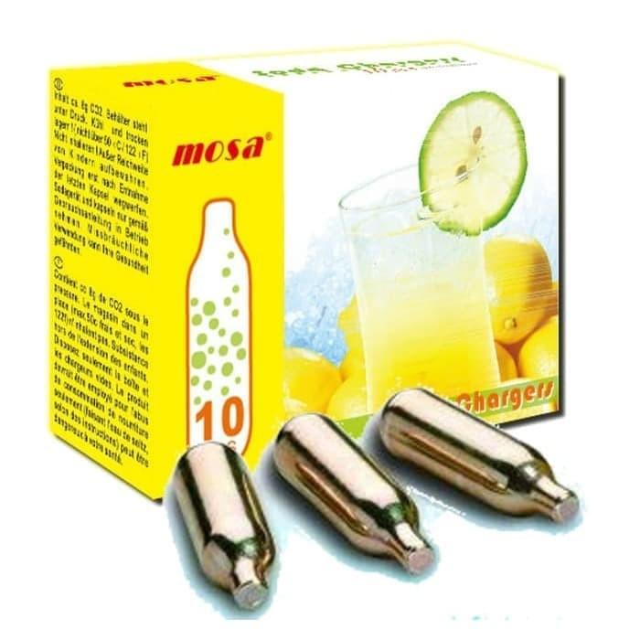 Jual Mosa Soda Drink Maker Charger Gas CO2 Food Grade Catridge 10 pcs ...