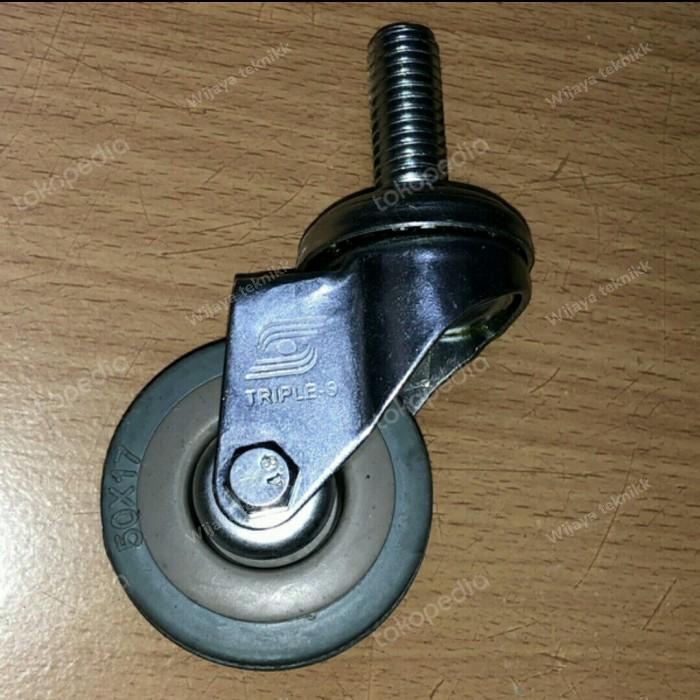 Jual Roda Troly Screw Grey 50/2 Hidup roda troli 2 inch drat hidup ...