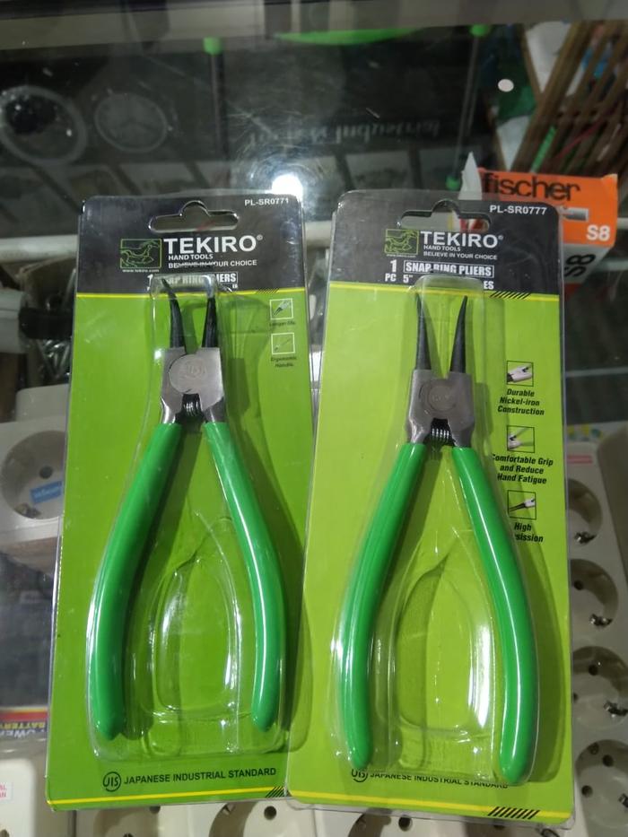 Jual Tang Snap Ring Tekiro 5" Tang Circlip Tang Spi Tekiro Bengkok ...