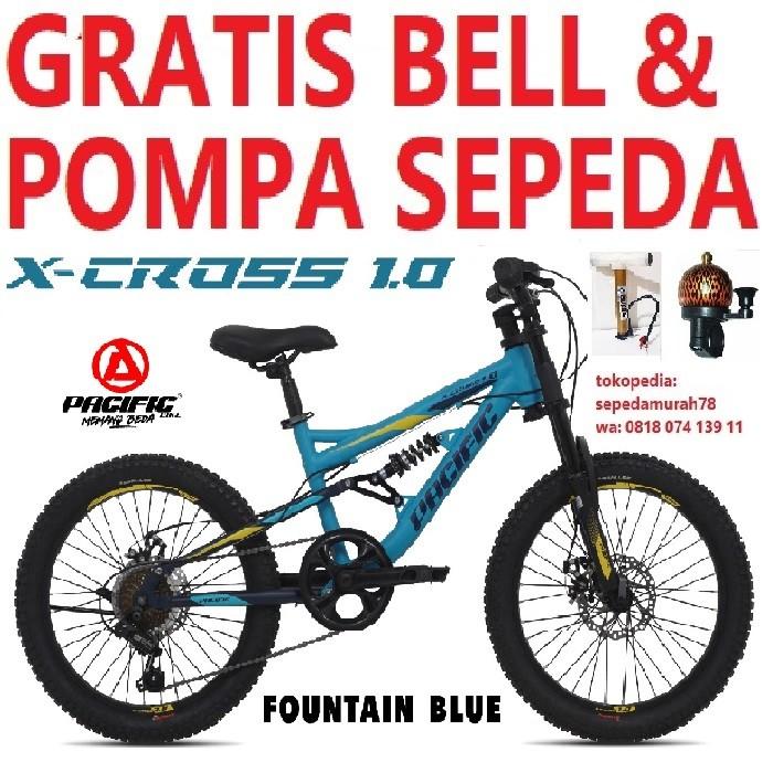 Jual PACIFIC X CROSS 1.0 SEPEDA MTB 20" FULL SUSPENSION SHIMANO DELI ...