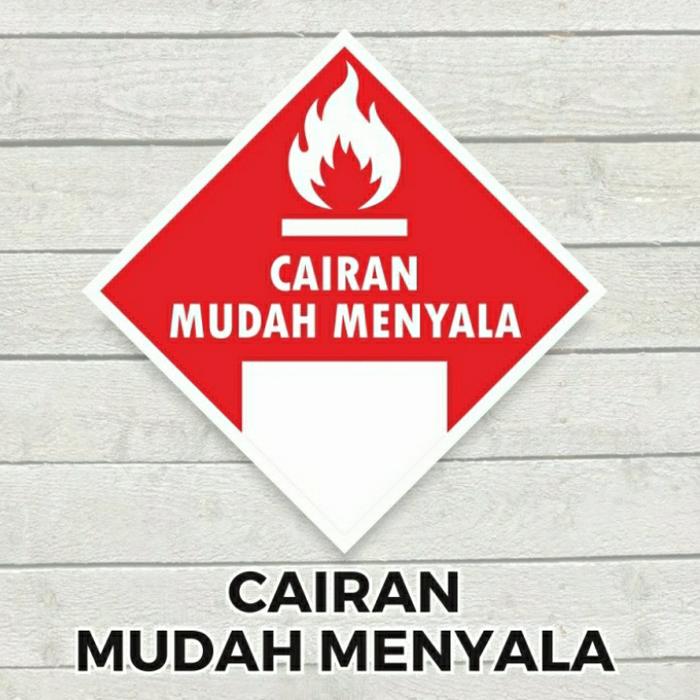 Jual STIKER LABEL LIMBAH B3 SIMBOL CAIRAN MUDAH MENYALA 10X10 CM - Kota ...