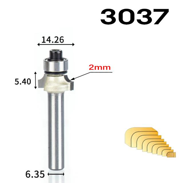 Jual Mata router trimmer profil flush trim HPL PVC EDGING KAYU R2 2 mm ...