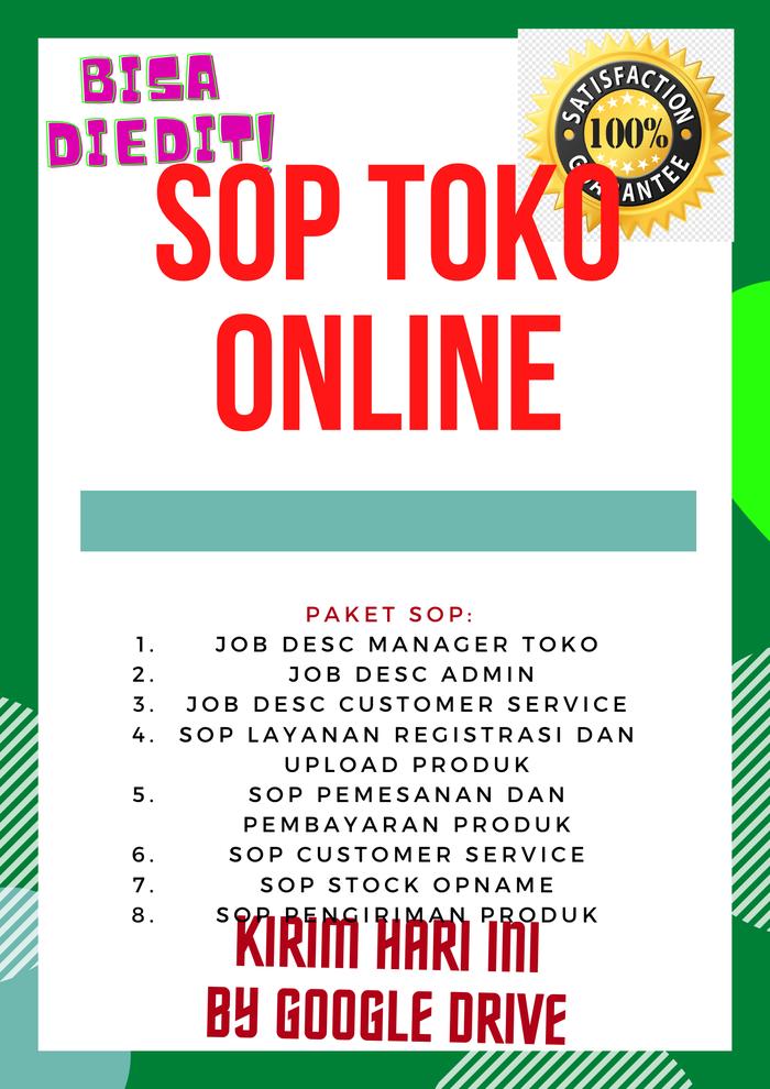 Jual PAKET SOP TOKO ONLINE / MARKETPLACE / SOSMED - Kota Bekasi ...
