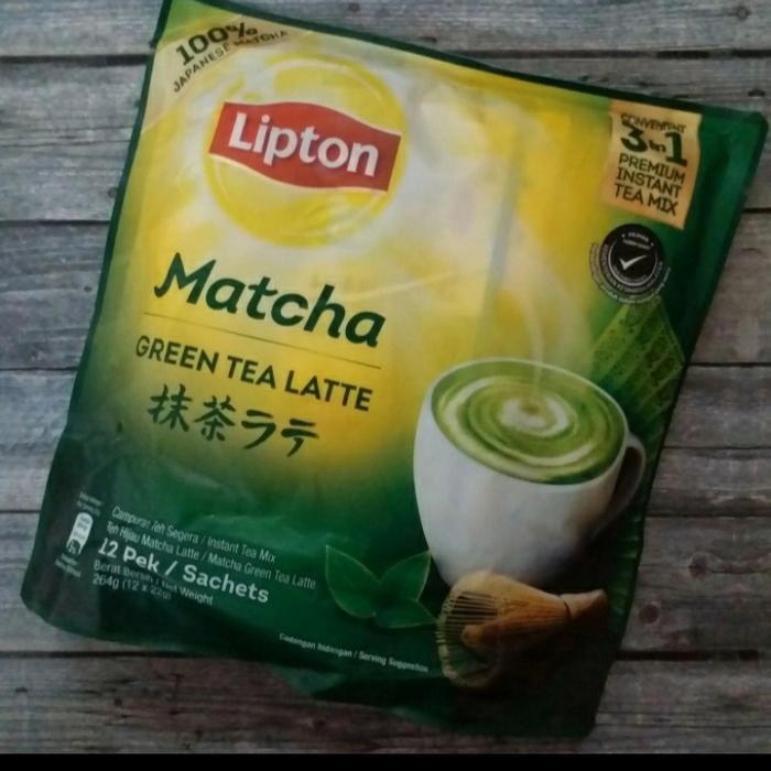 Jual Lipton matcha green tea latte 12 satchet x 22gms (264gms ...