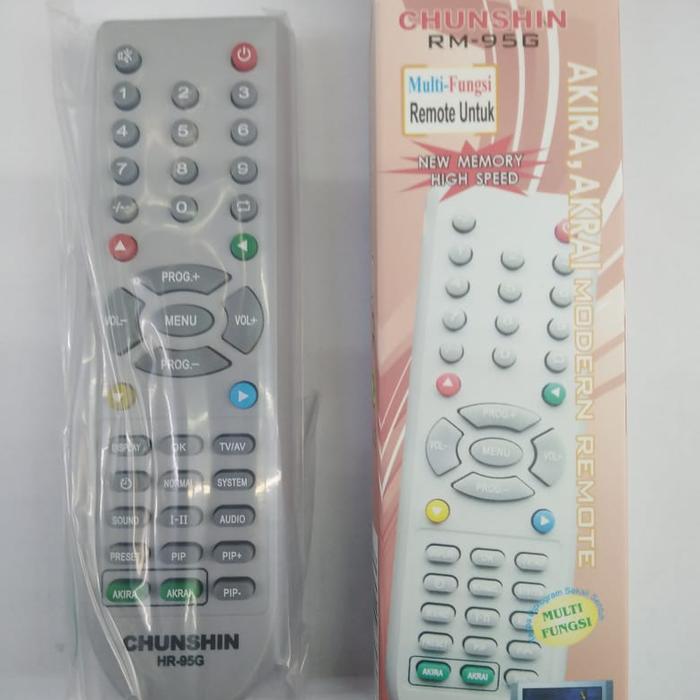 Jual REMOTE/REMOT TV TABUNG AKIRA+AKARI CHUNSHIN RM-95G ORIGINAL ...